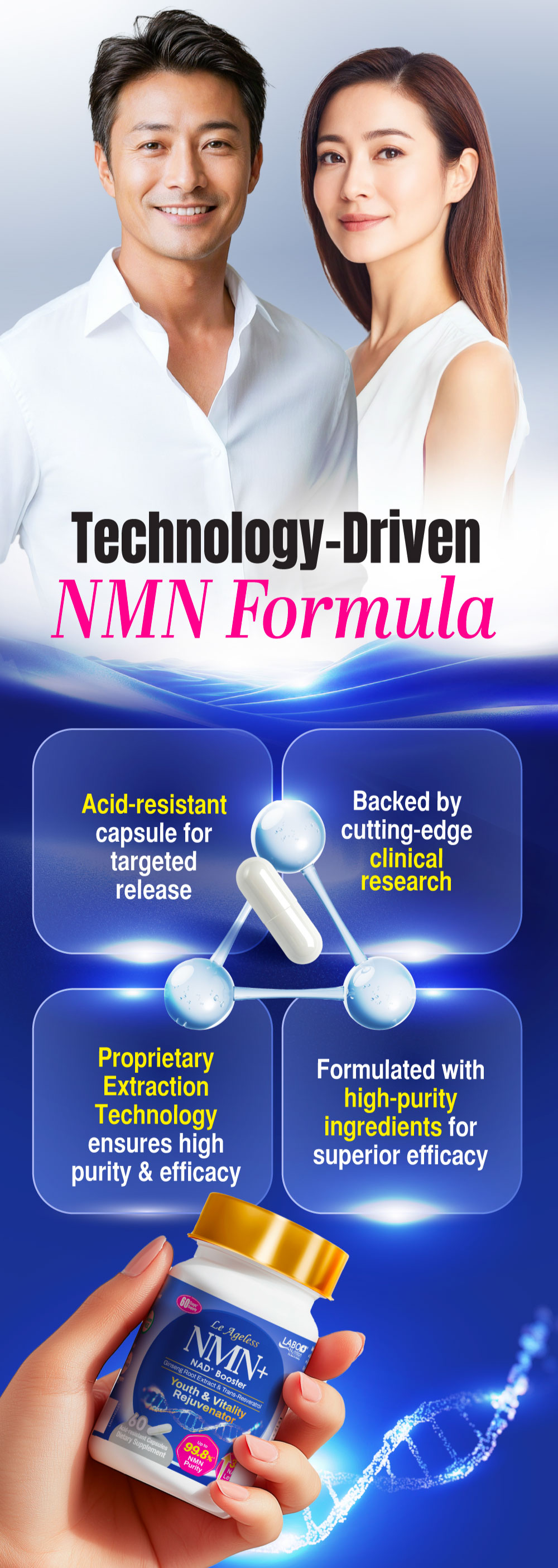 Le Ageless NMN+ with NAD+ Booster - LABO Nutrition